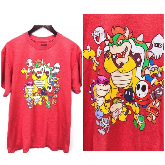 Shirts | Super Mario Nintendo Character Tshirt Sz L Mens | Poshmark